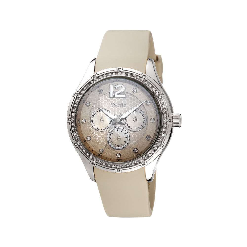 Africa watch with gray silicone strap and gray dial - Oxette